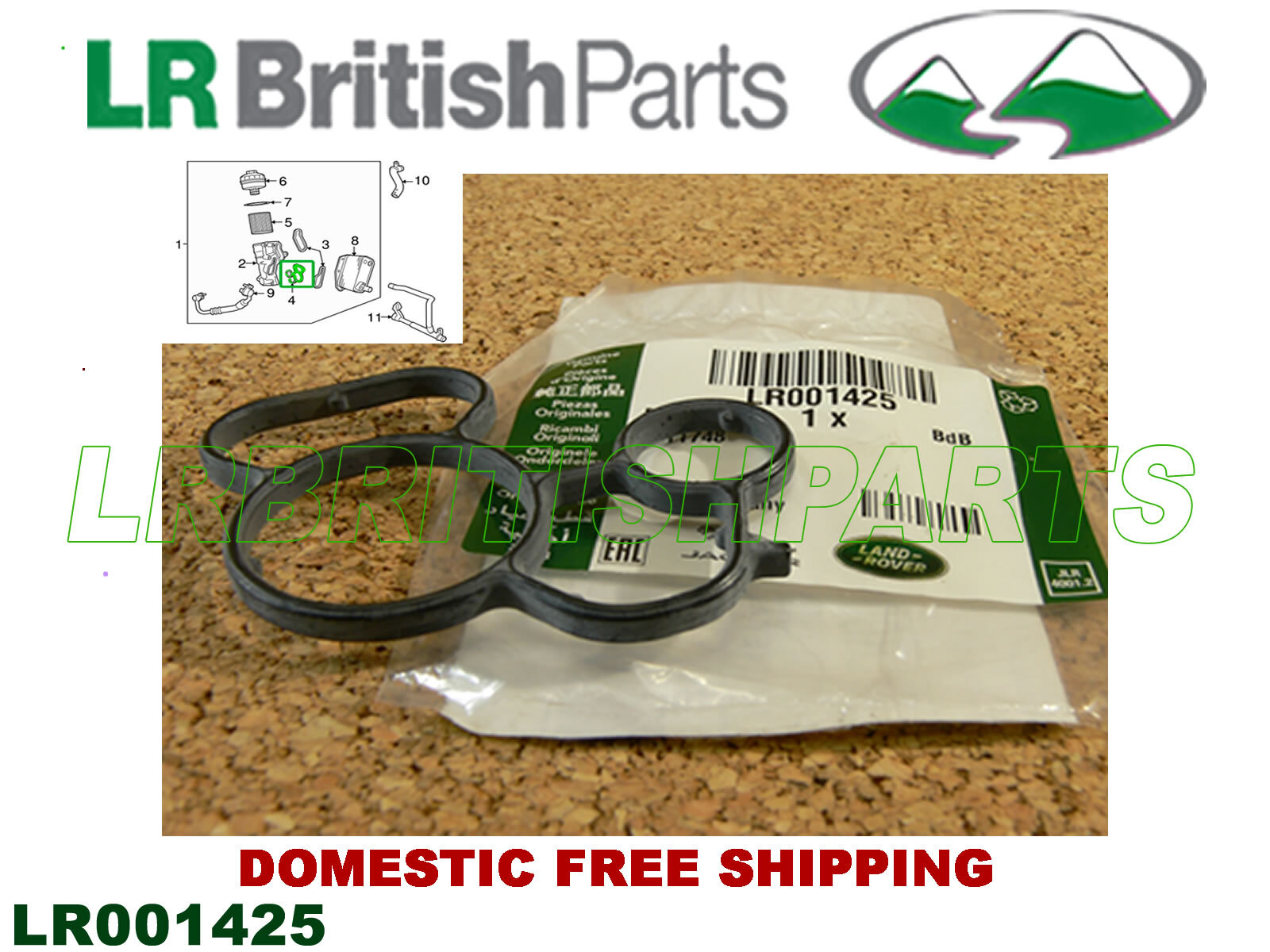 Genuine Land Rover Oil Filter Housing Gasket LR001425 for sale online ...