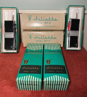 JULIETTE Transistor Transceivers Walkie Talkies WT-6 Original Box WATCH ...