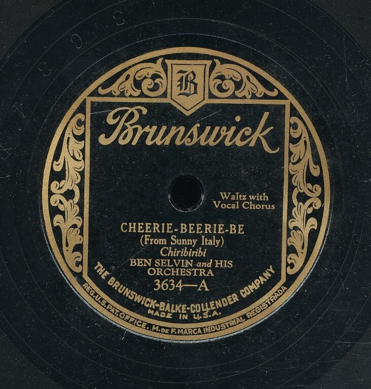 78tk-dance-BRUNSWICK 3634-Ben Selvin O.-(Cheerie-Beerie Be/I could ...