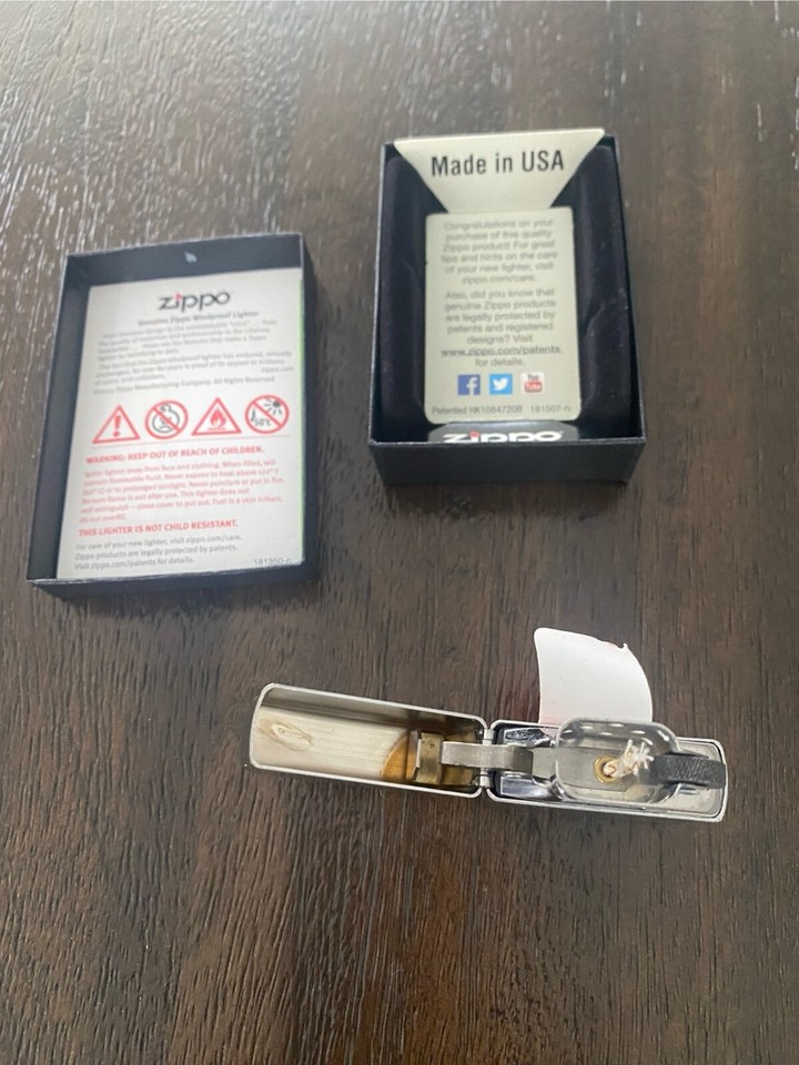 Vintage Zippo Satin Finish unfired lighter Brand New in Box | eBay