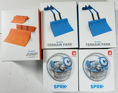 Sphero Edu SPRK+ Package 2x SPRK+, 2x Terrain Park, Jump Ramps CLEAN ...
