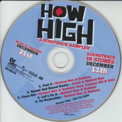 How High Soundtrack Sampler PROMO MUSIC AUDIO CD Wu-Tang Method Man ...