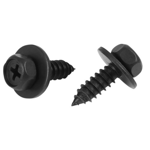 10pcs Hex Head Screw with Washer Black Retainers Bolt 90159-60498 for ...