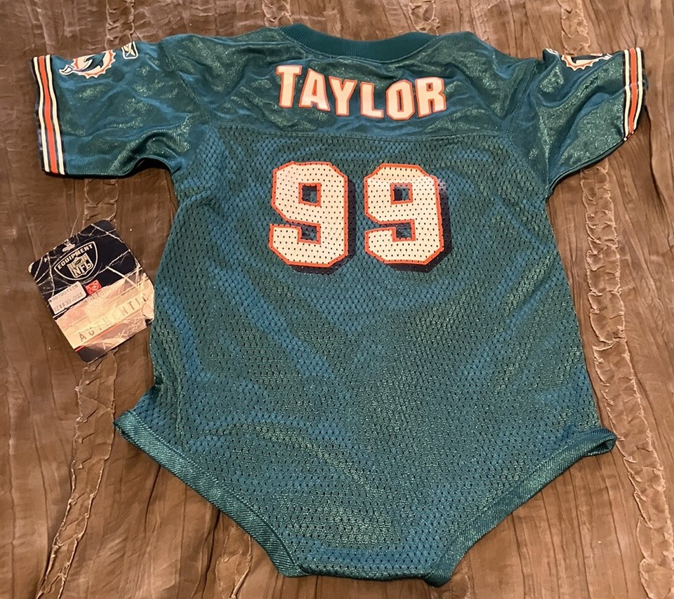 JASON TAYLOR Miami DOLPHINS One Piece REEBOK Infant 24 M Baby NEW ...