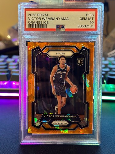 2023-24 Panini Prizm Victor Wembanyama Orange Ice Prizm Rookie RC #136 ...