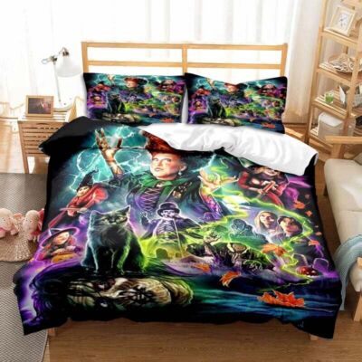 Hocus Pocus Doona Duvet Cover Pillowcase Single Double Queen Bedding ...