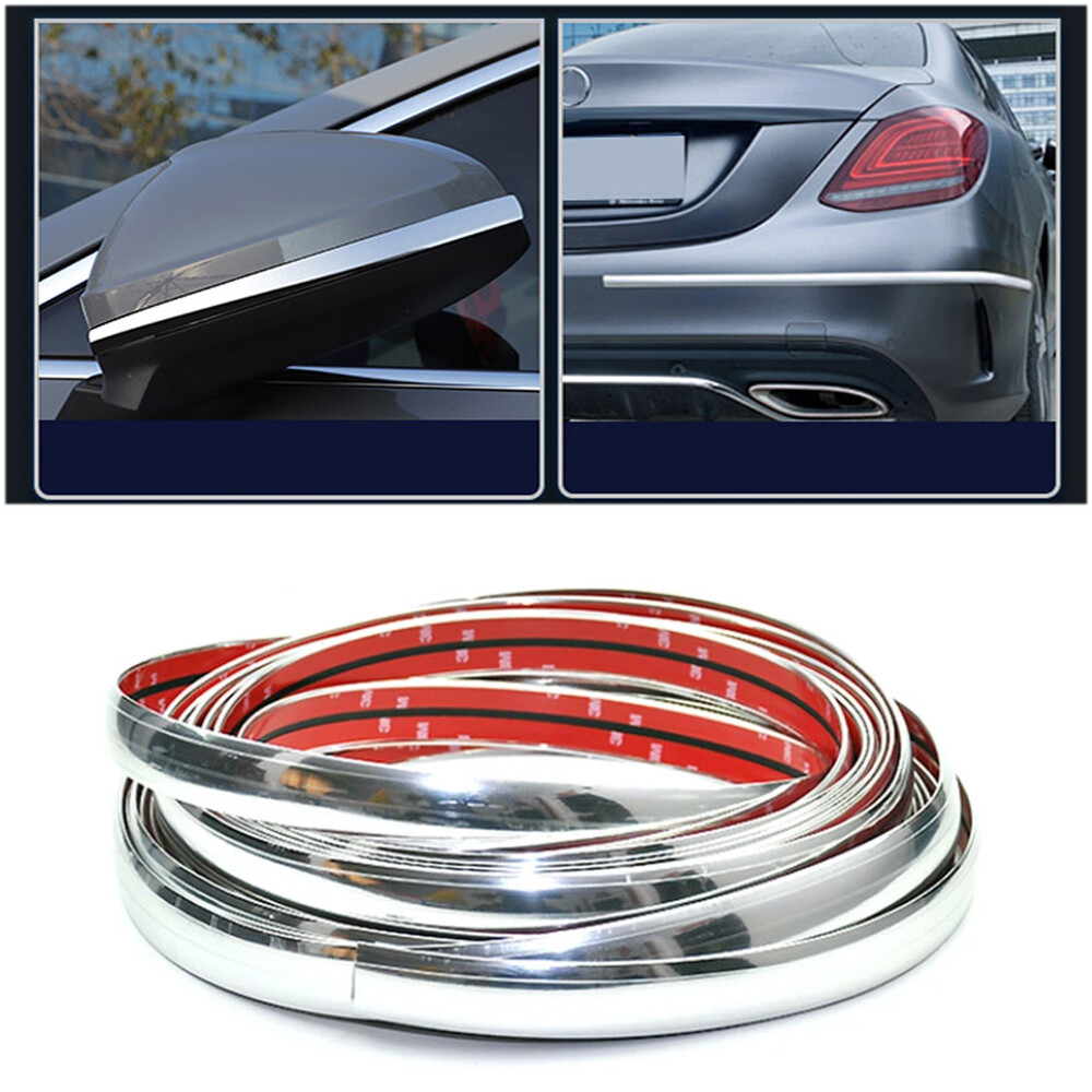 Car Side Door Chrome Strip Moulding Decoration Bumper Grilles Protector ...