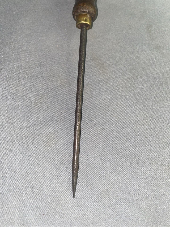 Antique Vintage Wooden Handle Scratch Awl Wood / Ice Pick - Unbranded ...
