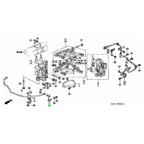 HONDA OEM 51330-SL0-003 NSX NA1 ANTI ROLL SWAY CAR SUSP LINK ASSY LH ...