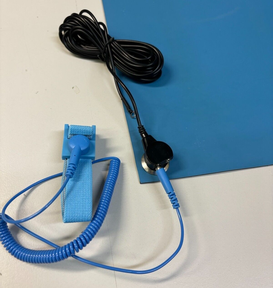 ESD Anti Static Grounding Mat with Wrist Strap & Ground Cord , 2' Wide ...