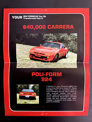 1982 PORSCHE POLI-FORM 924-944 Body Kit Mailer and Order Materials | eBay
