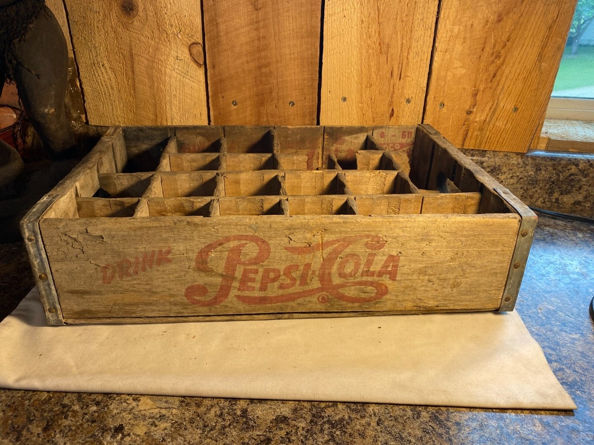 Vintage Pepsi Wood Crate Vintage Pepsi Cola Crate Is About 18" X 12"