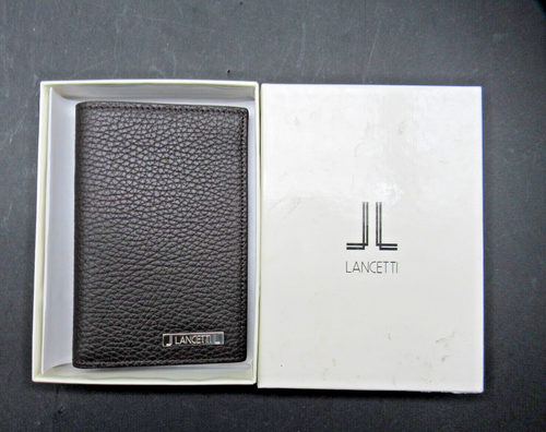 Lancetti Italian Dark Brown Leather Men's Wallet UT150 Cervo Vitello ...