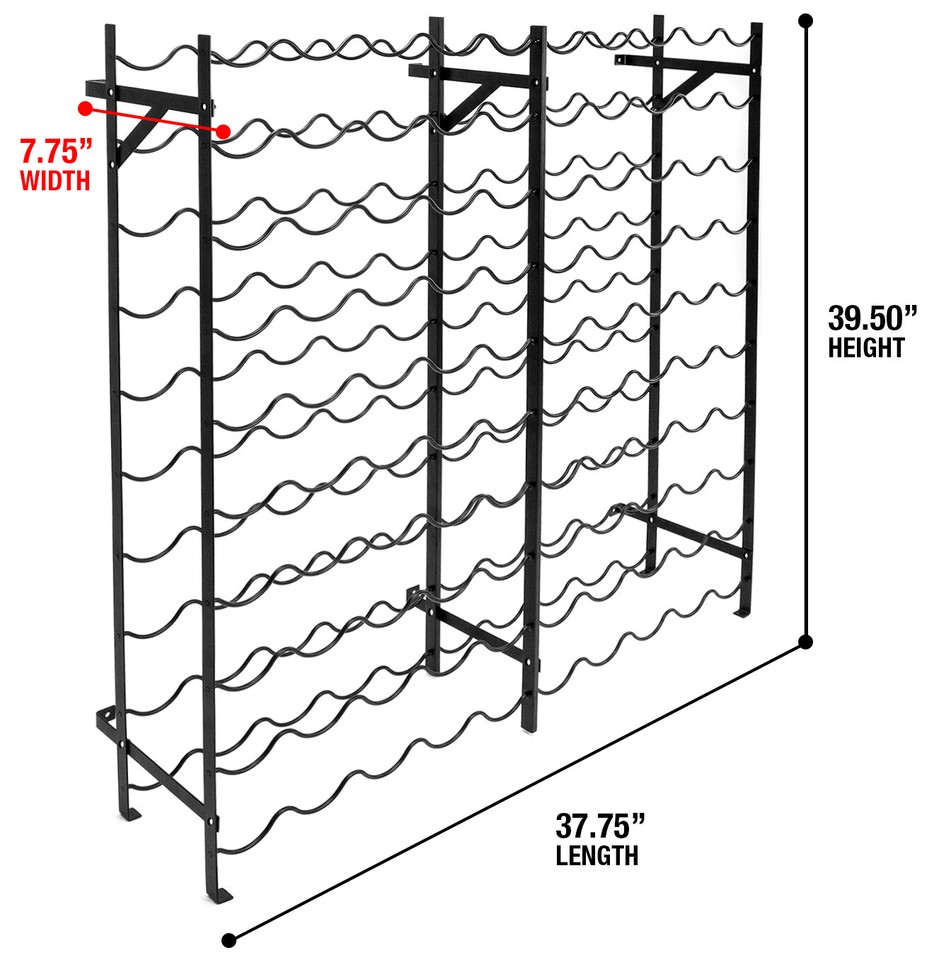 Floor Stand Wine Rack -Upto 150 Bottle Large Capacity Free Standing ...