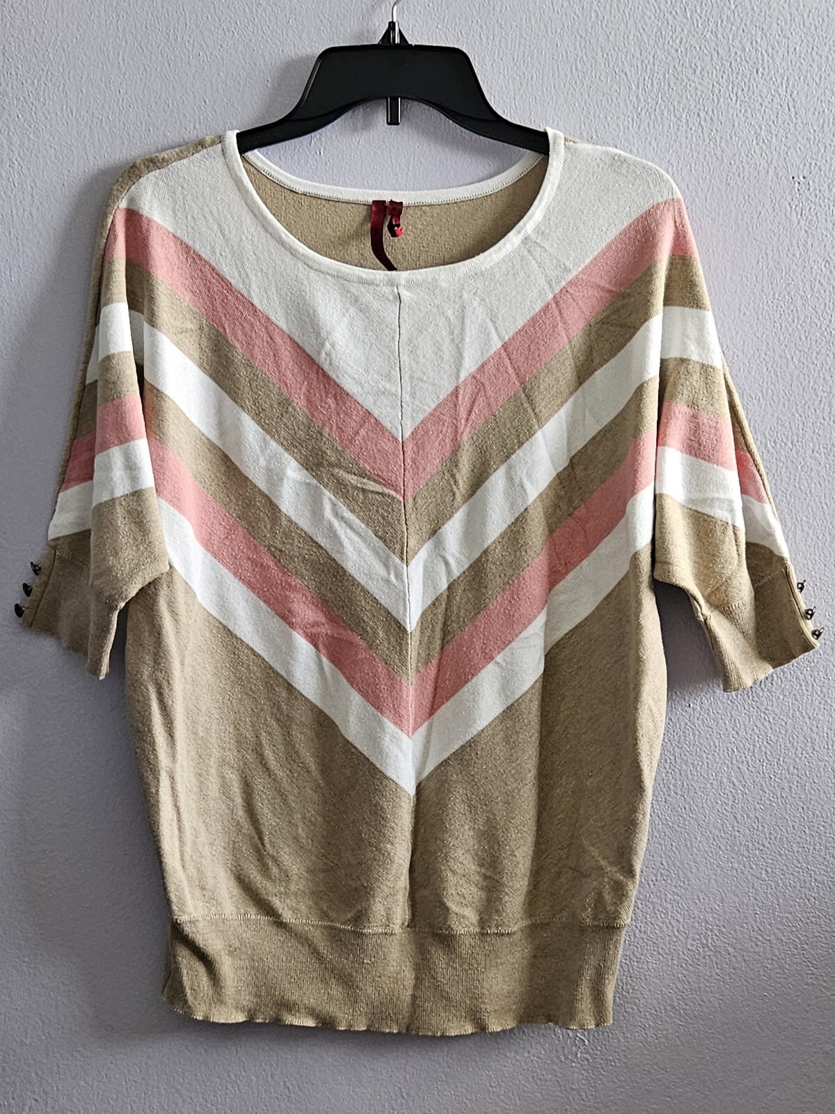 Blusa Manga 3/4 Con Colores Color Crema, Rosa Y Blanca - Gem
