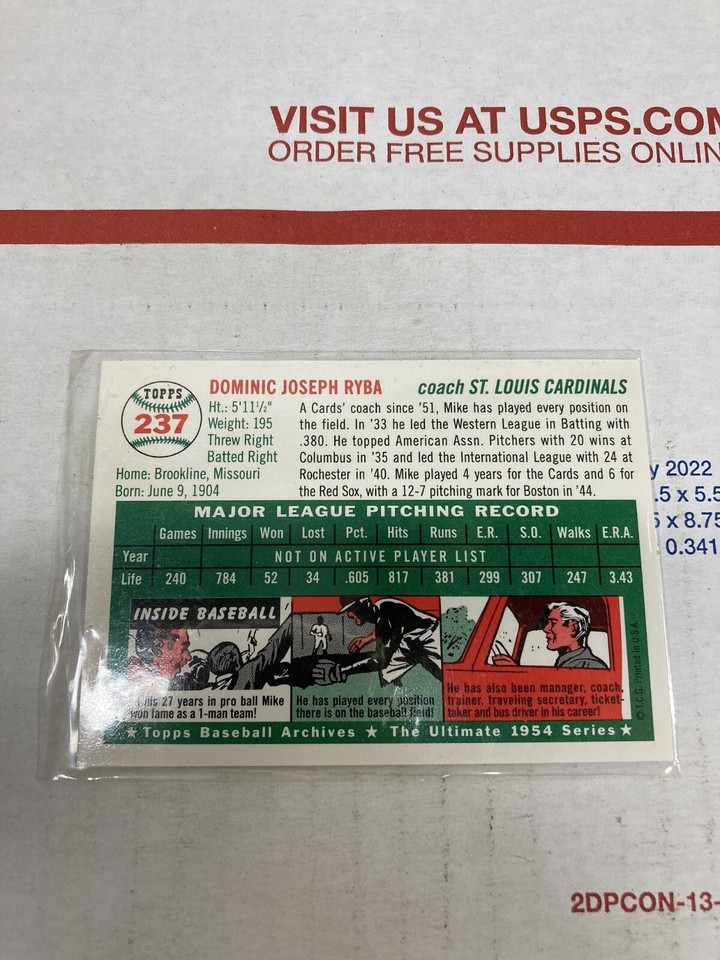 1994 Topps Archives 1954 Mike Ryba Baseball Cards #237 | eBay