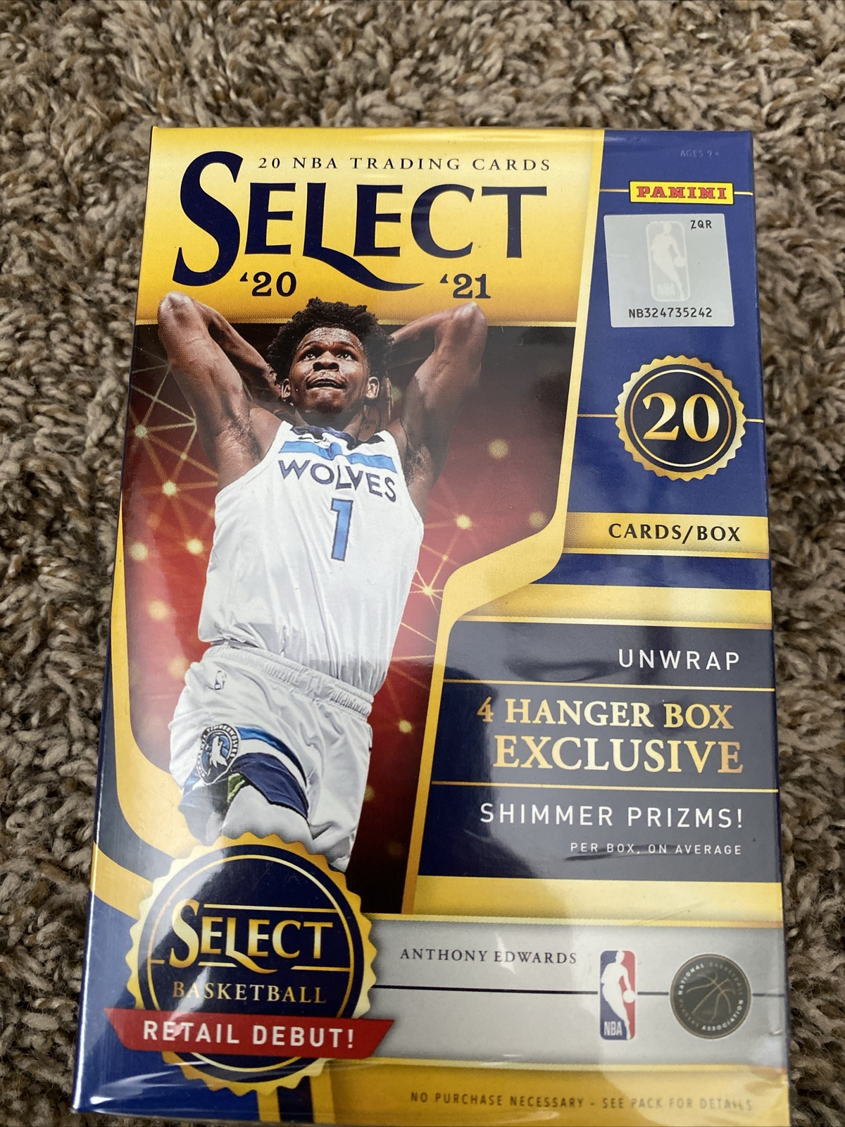 2020 Select Basketball Hanger Box 20 Card Box Shimmer Prizms Brand New ...