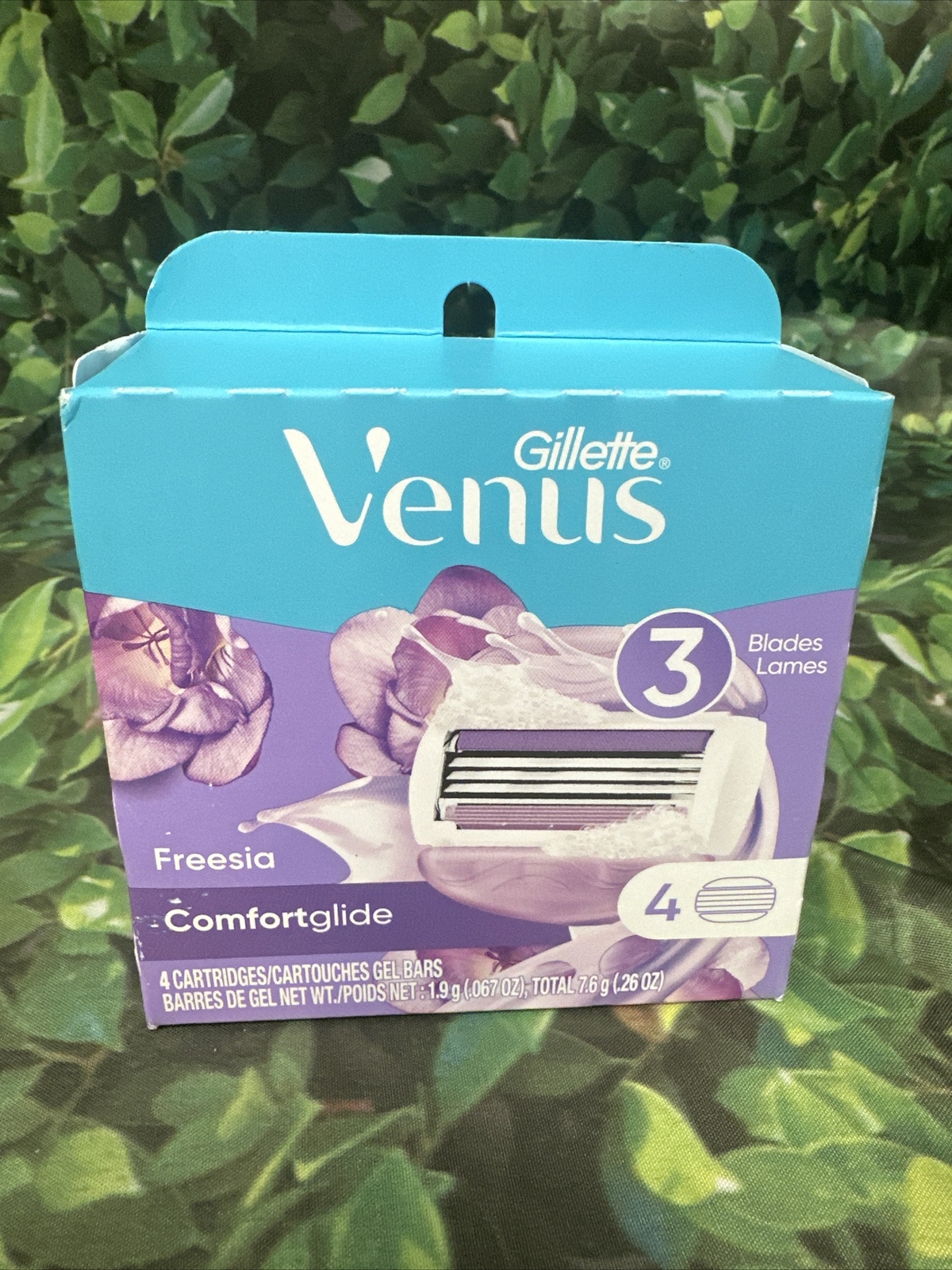 Gillette Venus Razor Blades Comfort Glide Freesia 4 count Women's - NEW ...