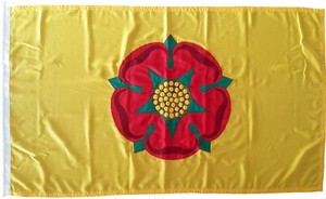 Lancashire county flag Lancaster red rose mod sewn woven polyester ...