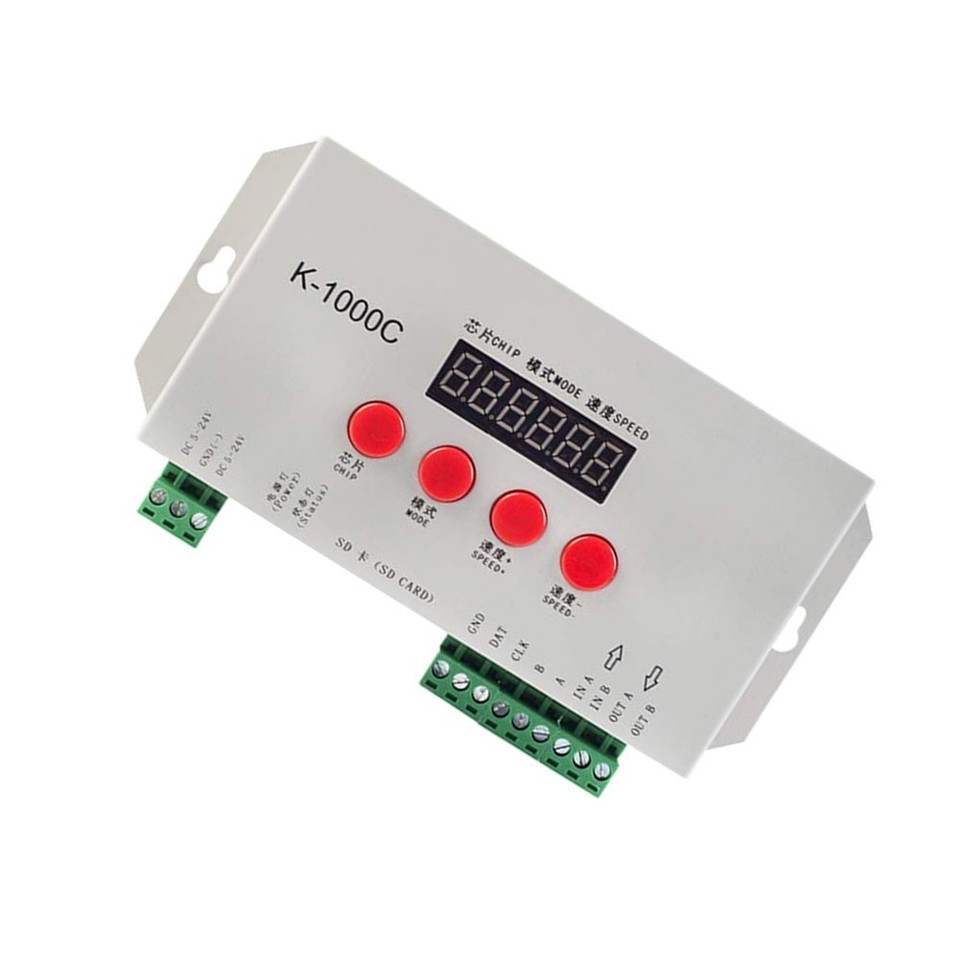 K1000C LED Strip Controller Programmable for WS2812B WS2811 APA102C LED ...