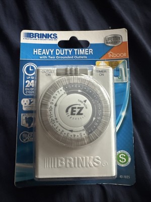 Brinks Indoor Heavy Duty Timer EZ Dial Grounded Outlets 42-1025 | eBay