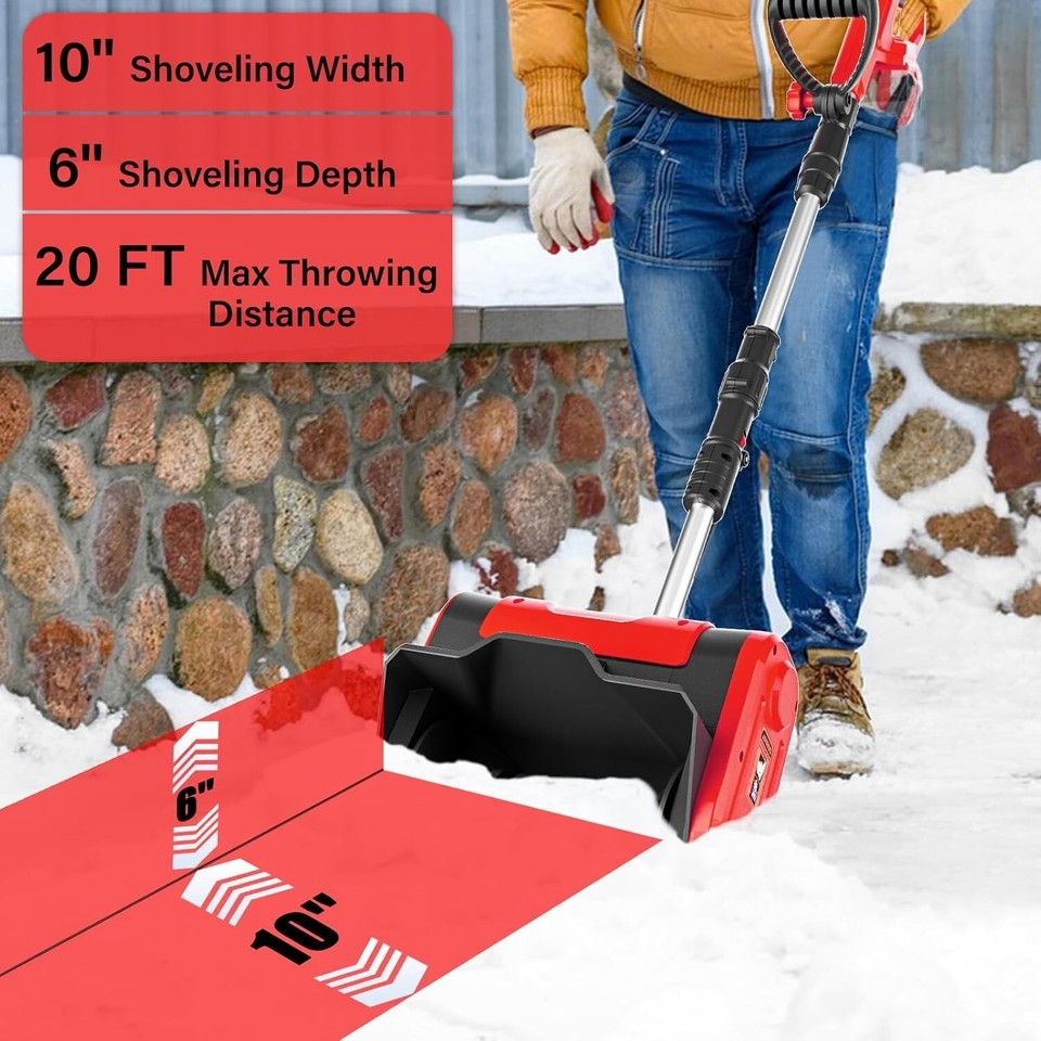 10-Inch Snow Shovel for Milwaukee M18 18V Battery(No Battery), Cordless ...
