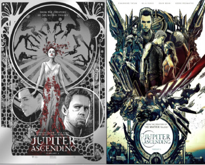 JUPITER ASCENDING 2 RARE VERSIONS ORIGINAL MOVIE POSTERS 13.5 x 20 inch ...