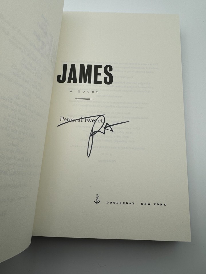 James SIGNED BOOK Percival Everett 1ST EDITION Hardcover ~ Huckleberry ...