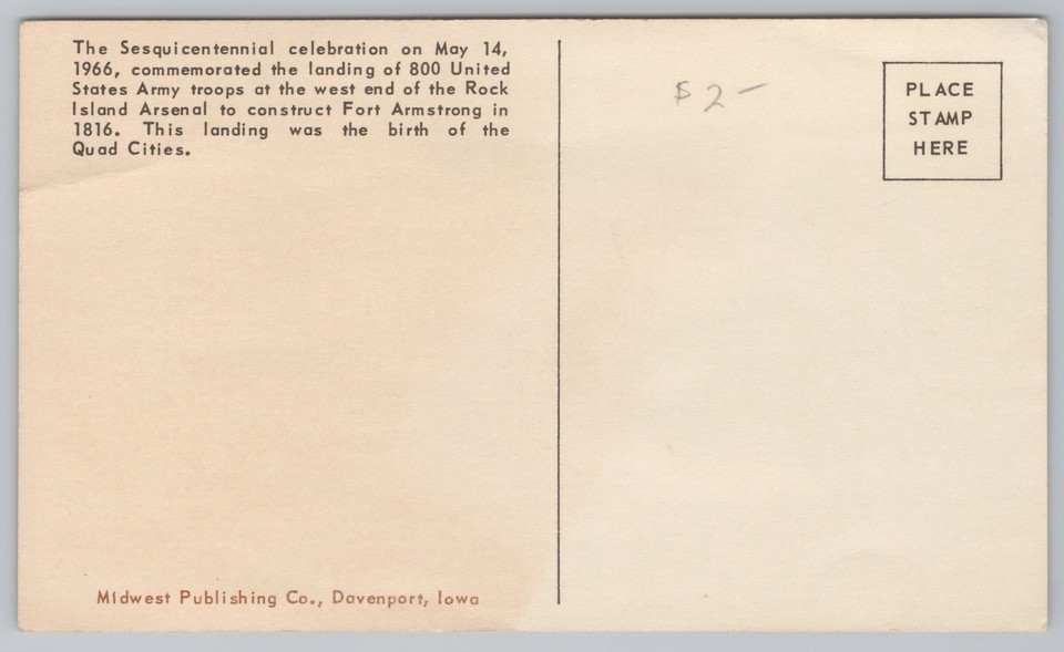 Military~Fort Armstrong Entrance Gate 150th Anniversary~Vintage ...