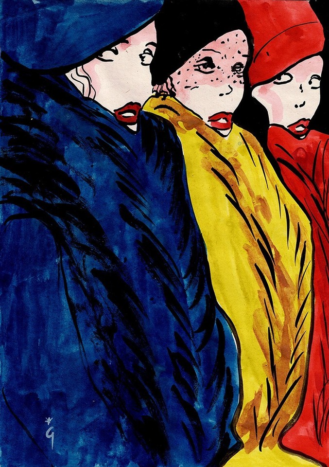 Rene Gruau - old unique ART !!! OLD WATERCOLOR !!! | eBay