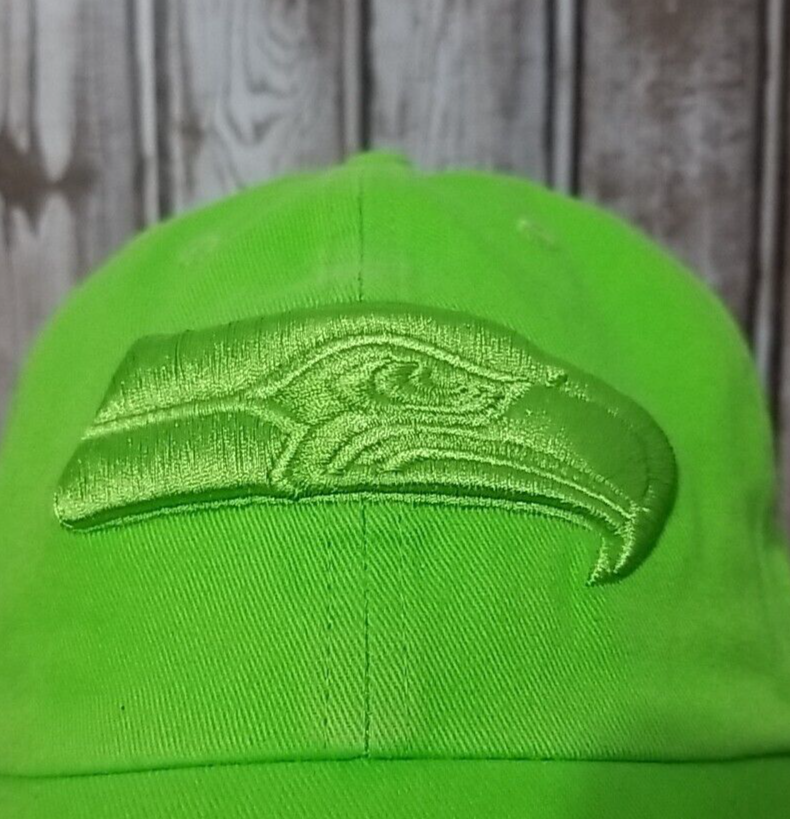 NFL Seattle Seahawks Strapback Dad Hat Lime Green Cotton Slouch Cap ...