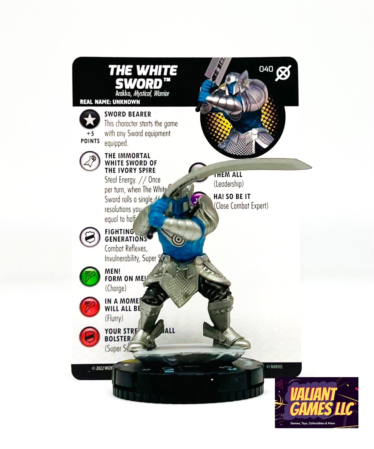 Marvel Heroclix The White Sword #040 w/ Card X-Men X of Swords SLOP Set ...