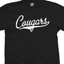 Cougars Script Tail Shirt - High School Sports Football Team - All Size ...