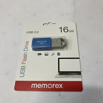 Memorex 16GB Flash Drive USB 2.0 - Blue (32020001621) | eBay