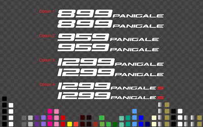 Ducati 1299 959 899 Panigale pair Motorbike Sticker Decal Tank Fairing ...