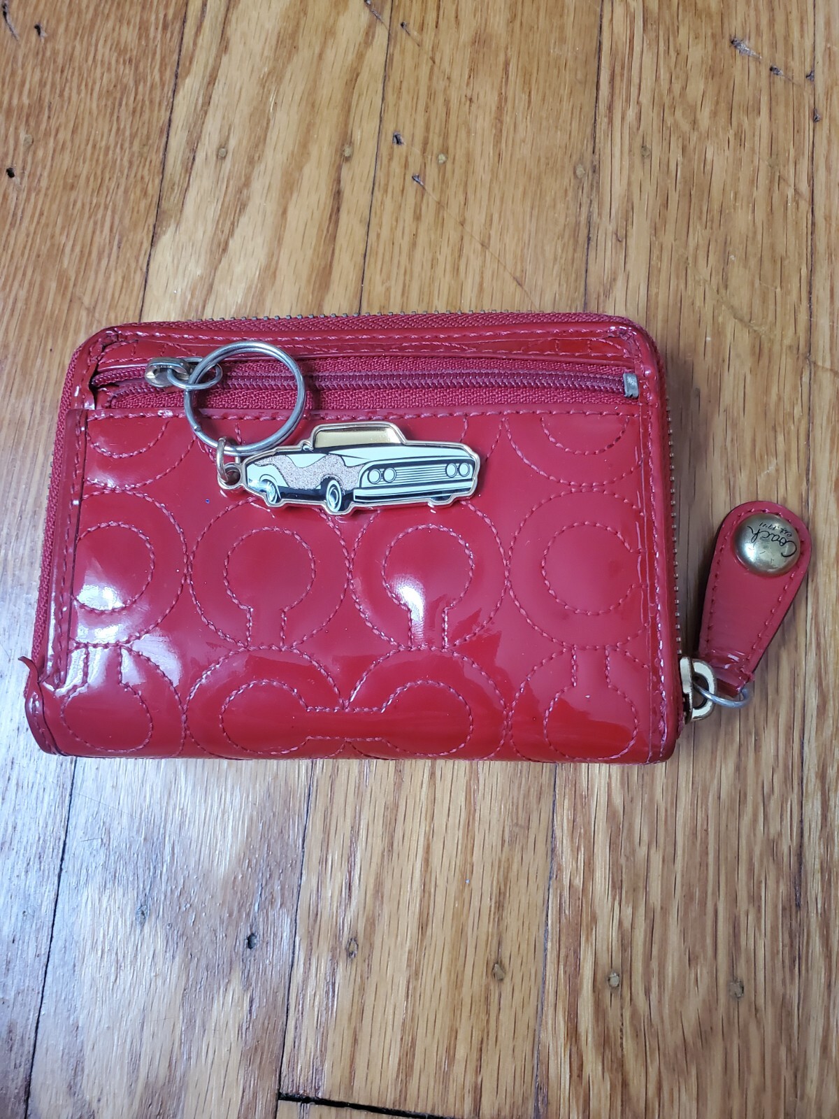 Coach Bifold Red Patent Leather Vintage WOMEN'S - Gem