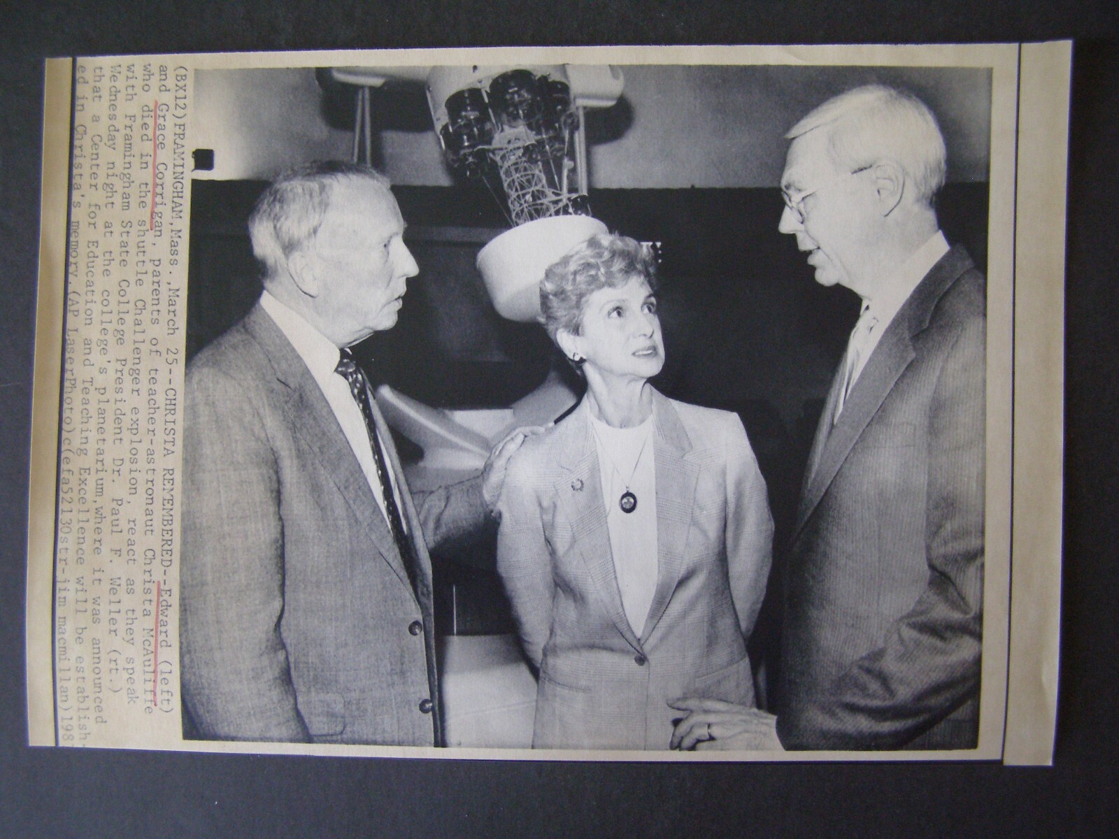 Christa Mcauliffe Parents Reaction