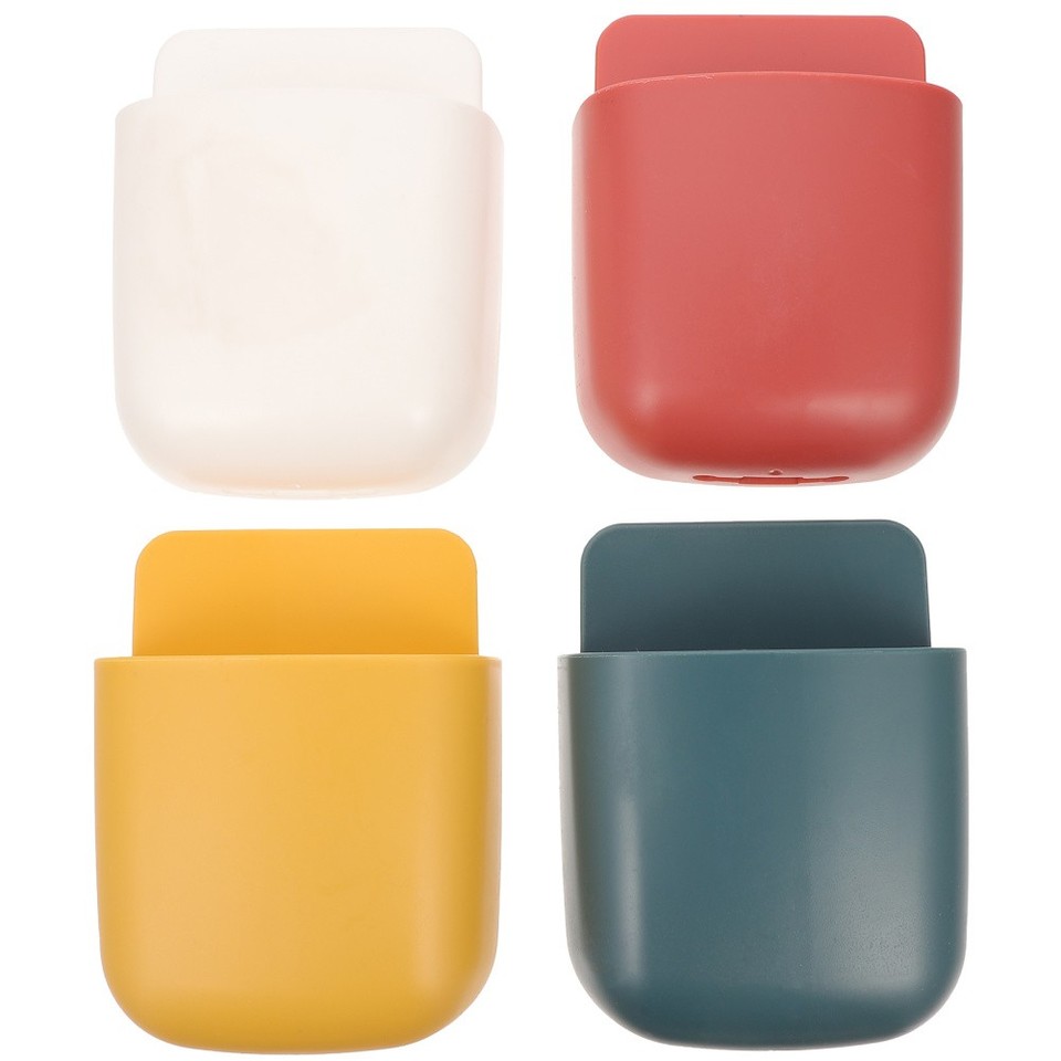 4 Pcs Remote Holder Wall Mounted Remote-Control Hanger Sticky Cubicle ...