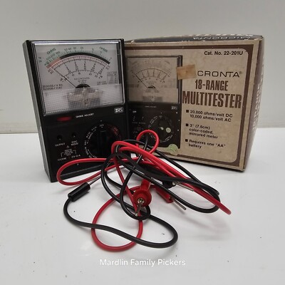 Micronta 22-201U Analog Multimeter Tester 18-Range Vintage W/ Box ...