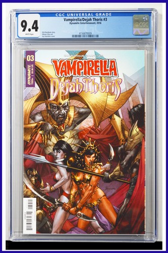 Vampirella Dejah Thoris #3 CGC Graded 9.4 Dynamite 2018 White Pages ...