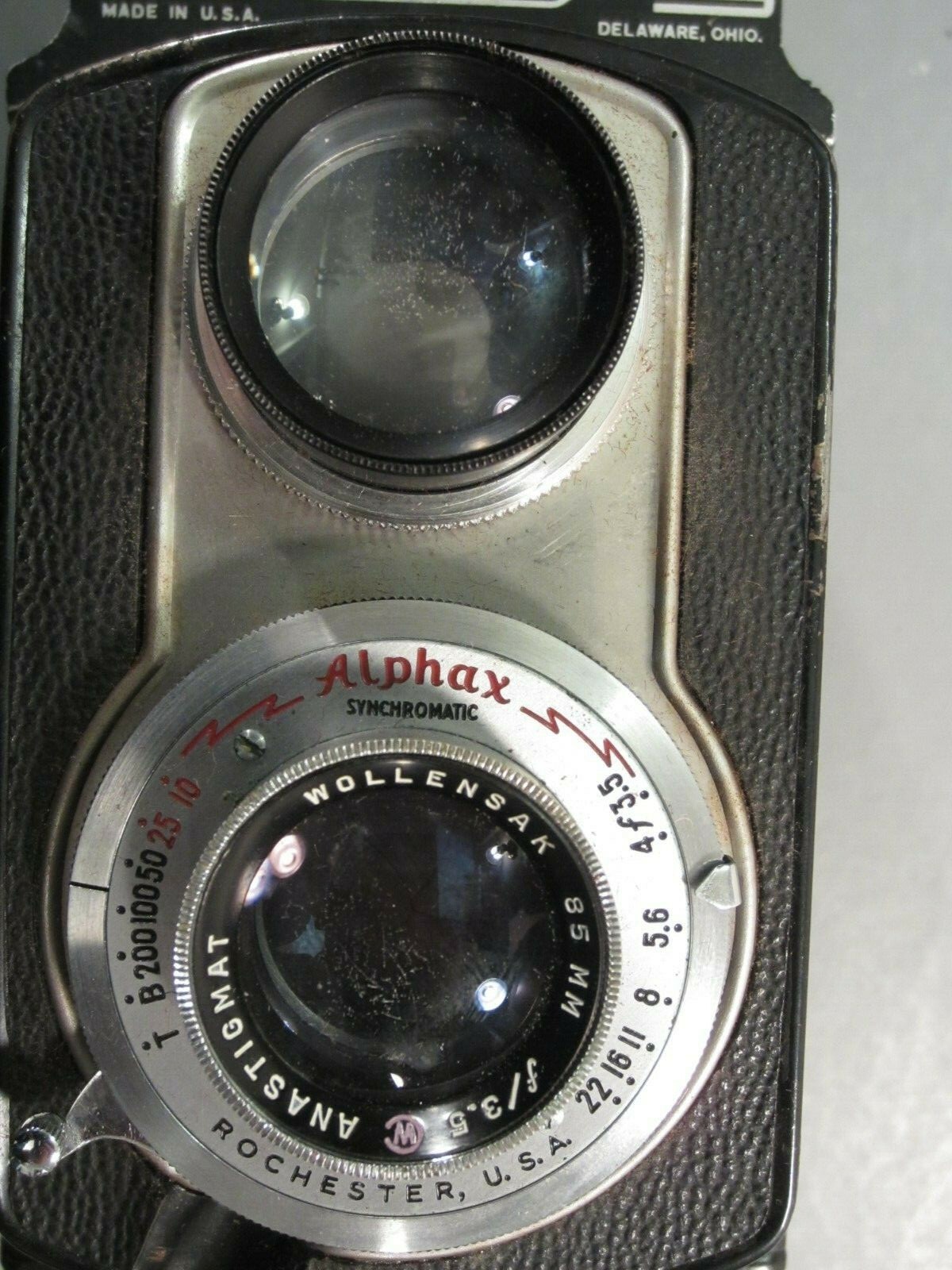 VINTAGE CIRO-FLEX Graflex Alphax Wollensack 85mm Anastigma CAMERA WITH ...