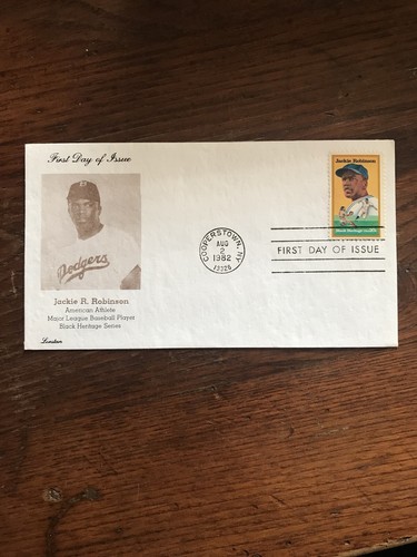 BASEBALL JACKIE ROBINSON Stamped First Day Cover 1982 Cooperstown | eBay