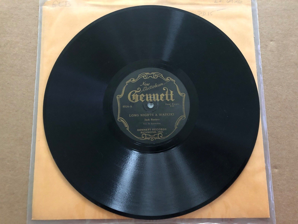 Vintage GENNETT Record 78 rpm #6926 LONG NIGHTS A WAIKIKI / HONOLULU ...