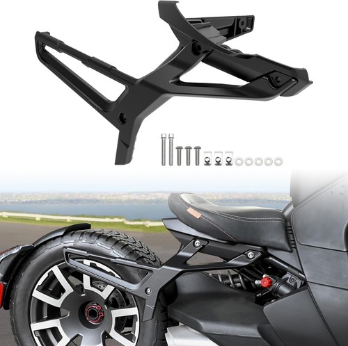 SAUTVS Aluminum Saddlebag Rack for Can-Am Ryker, Black Luggage Bag Rack ...