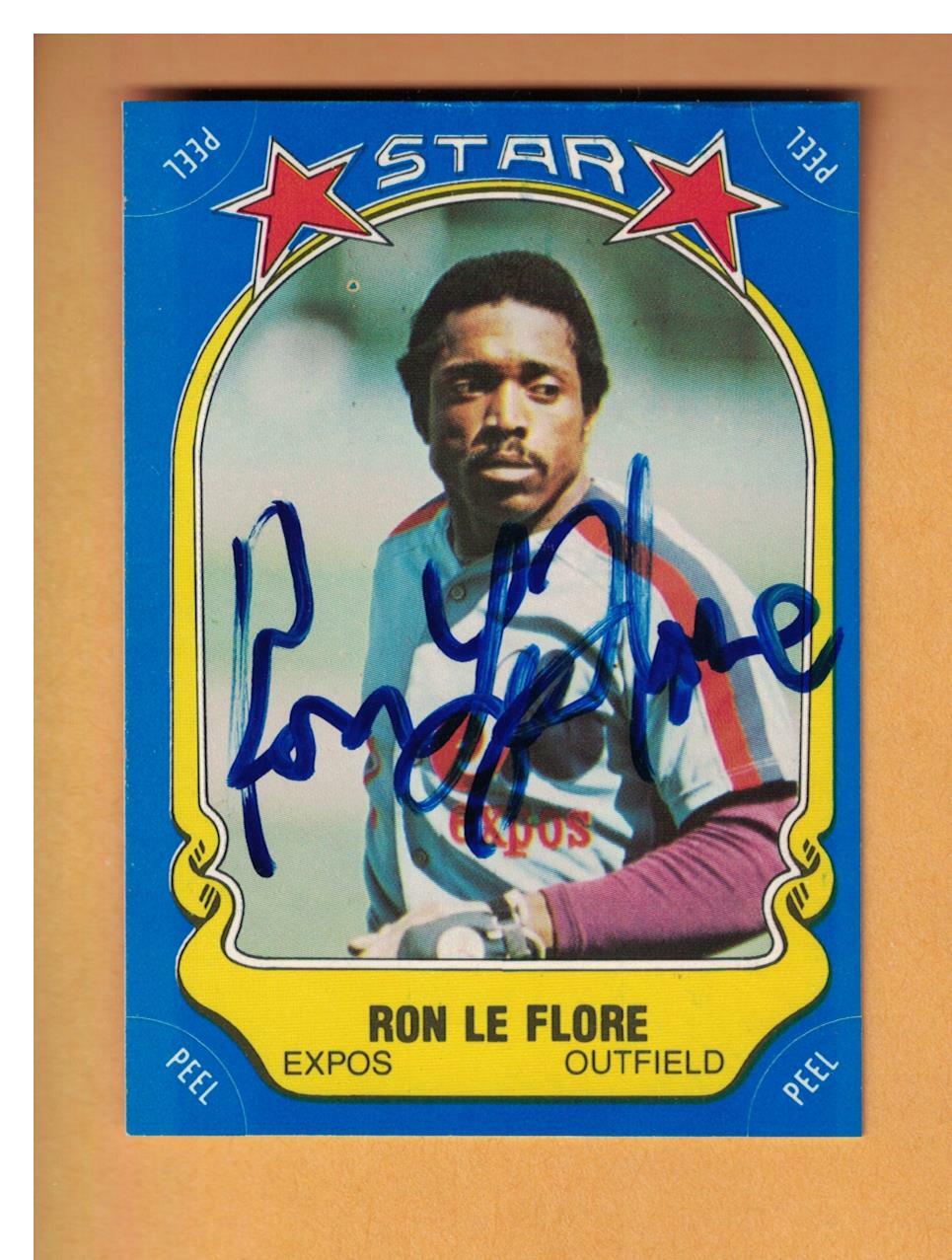 Ron LeFlore AUTOGRAPHED 1981 FLEER STAR STICKER BASEBALL CARD SIGNED ...