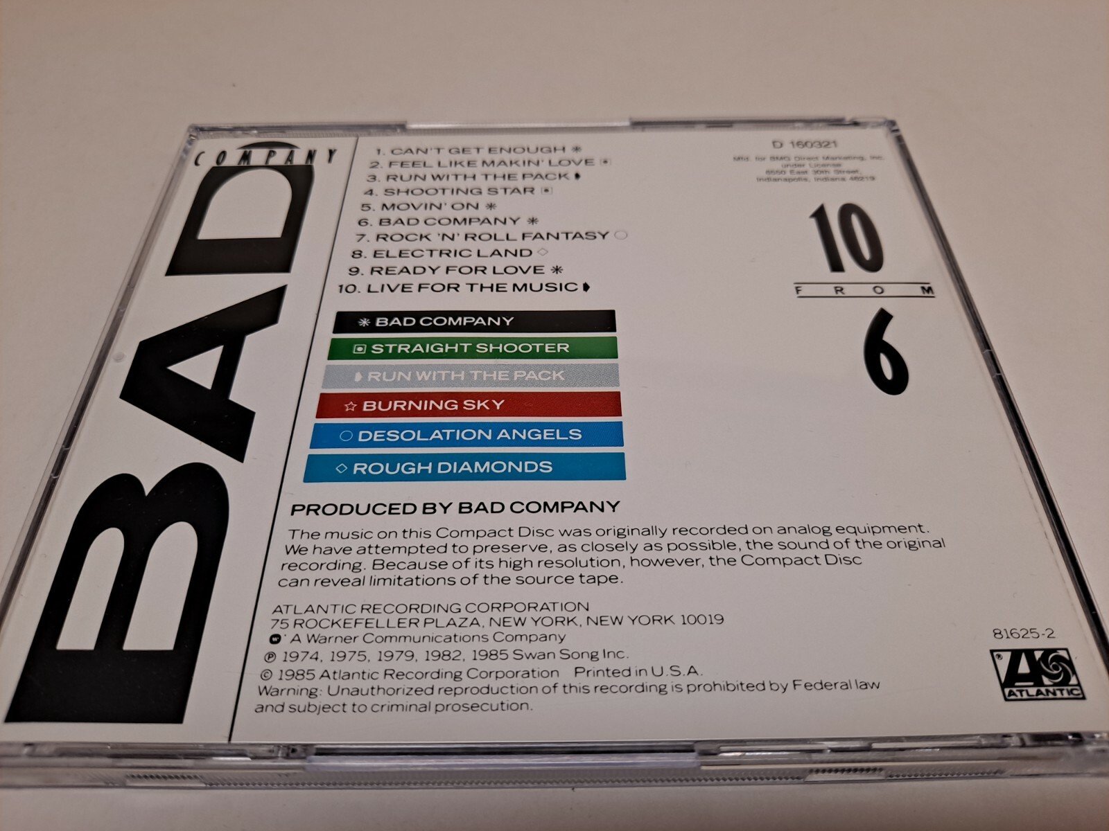 Bad Company "10 From 6" CD Like new! | eBay