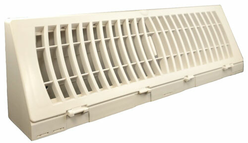 TruAire Triangular Plastic Baseboard Register - White Finish | eBay