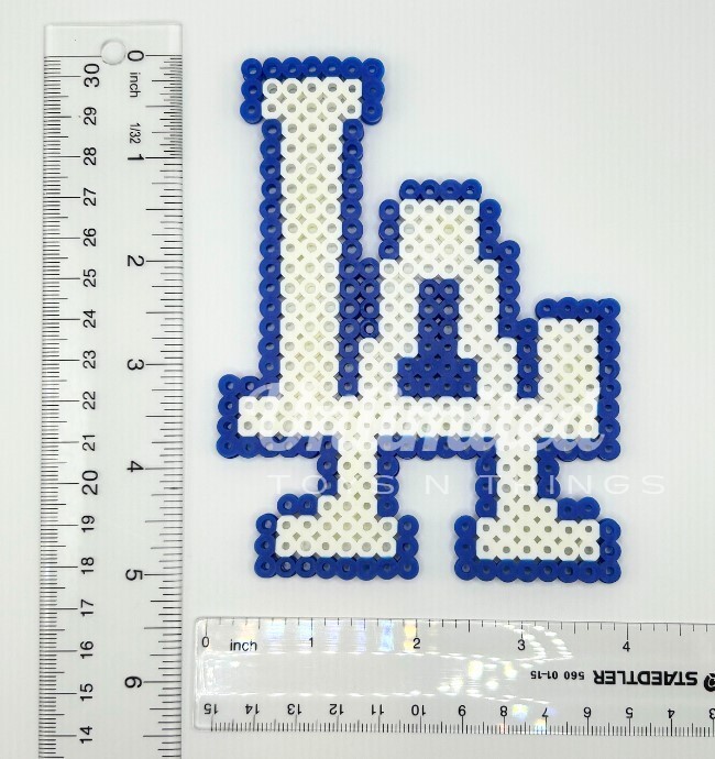 Perler Art LA Dodger Sign Blue & White Sprites | eBay
