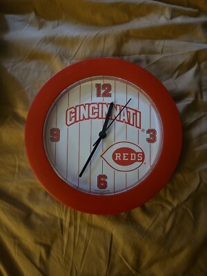 Vintage 1993 Cincinnati Reds Wall Clock Tested Working 1 AA Battery Not ...