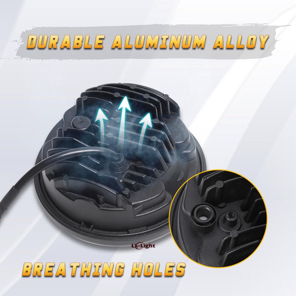 5.75" 5-3/4" H5001 H5006 Projector LED Headlights Clear Hi/Lo Sealed ...